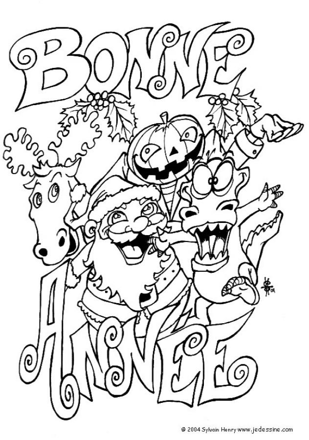 Coloriage de Bonne année