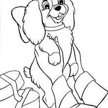 Coloriages coloriage du bébé chiot - fr.hellokids.com