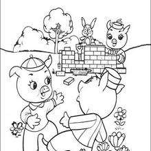 Coloriages coloriage de la maison en briques - fr.hellokids.com