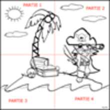 Grand coloriage de Pirate à assembler - Activités manuelles - Apprendre ...