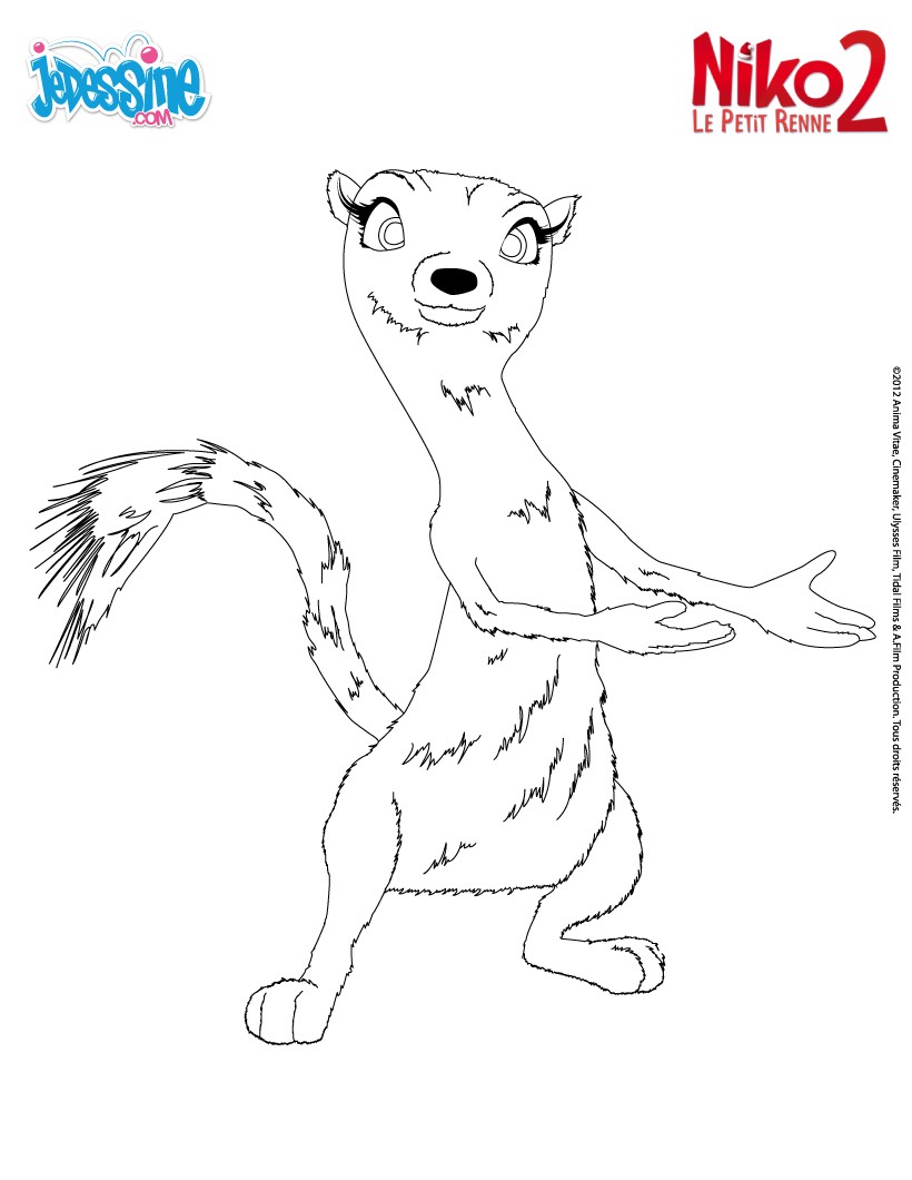 Niko Petit Renne Coloriage Coloriages Sketch Coloring Page