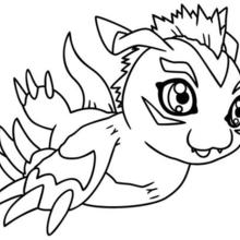 Coloriages coloriage de gomamon - fr.hellokids.com