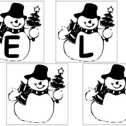 Coloriage Alphabet, lettres de Noël à imprimer - 15 coloriages de Noël